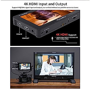 FEELWORLD F6 Pro +Battery +Charger+Carry Case 5.5 Inch 1600nits Touchscreen DSLR Camera Field Monitor with 3D LUT F970 External Kit Install for Power Wireless Transmission FHD 1920x1080 4K HDMI