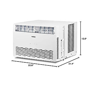 TOSOT 10,000 BTU Window Air Conditioner - Energy Star, Modern Design, and Temperature-Sensing Remote - Window AC for Bedroom, Living Room, and attics up to 450 sq. ft. , White