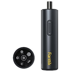 Fanttik S1 Capsule 3.7V Cordless Screwdriver, Electric Screwdriver, Max 5 N.m, 320 RPM Motor, 5 Pcs Double-Ended Bits, Compact Design, LED Light, 1/4''Hex, Idea Tool for Furniture, Appliances-Grey