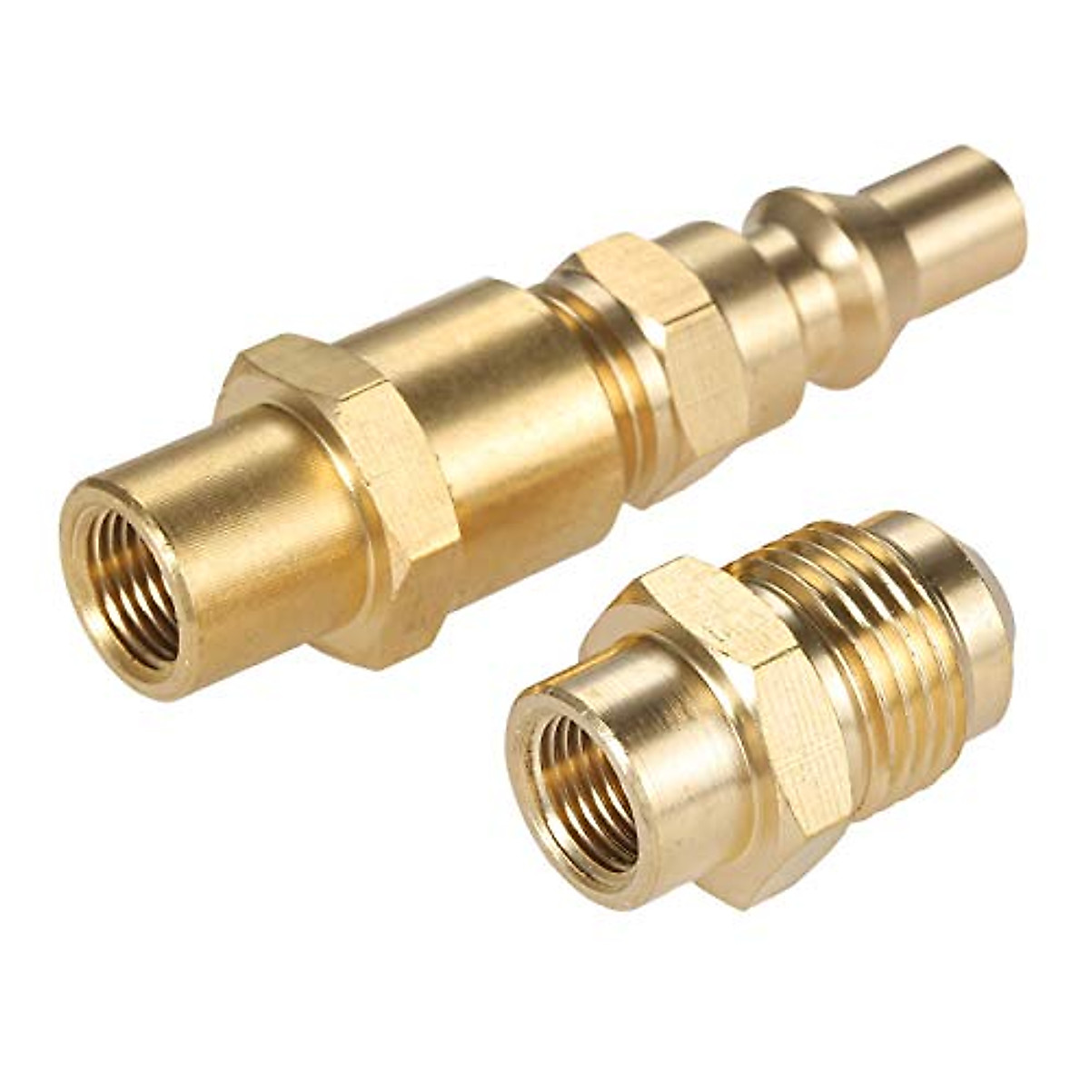 Aupoko 1/4 inch RV Quick Connect Adapter Conversion Fitting, Propane Quick Disconnect Conversion Kit Replacement for Weber Q 100, 1000, 200, 2000, 1200, 2200 Portable Gas Grill