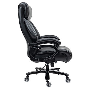 KJZ Big and Tall Office Chair, 400lb Office Chair, Heavy Duty Ergonomic Computer Desk Chair, Executive Leather Chair, Adjustable Lumbar Support 360 Swivel Task Chair