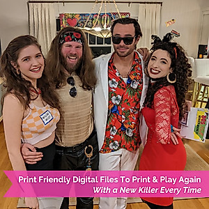 80s Mall Murder Madness | A Totally Tubular 1980s Themed Murder Mystery Game | Flexible 4-20 Players | in-Person & Virtual Downloadable Files