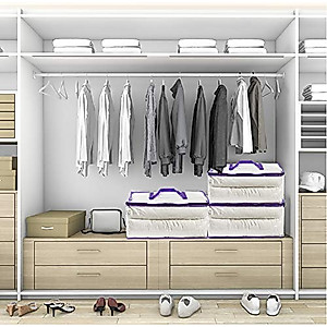 3 Packs Clear Storage Bag, 20 X 16 X 10 inch, Heavy Duty Vinyl Clothing Storage Organizers with Double Reinforced Handle for Comforter Duvet Blanket Bedding Clothes Toys, PVC Clothes Storage Bag