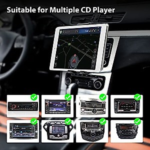 Lopnord Car Phone Tablet Mount CD Slot Holder Compatible with Samsung Galaxy Z Fold 4 3/S23 S22 Ultra/S21/iPad Mini 6/Google Pixel 7 6, Tablet Holder for Car for iPhone 14 13 Pro Max 7-11 inch Tablet
