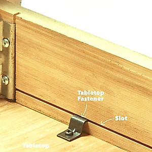 Table Top Fasteners with Screws, Desk Top Fasteners, Heavy Duty Table Top Connectors/Table Clips/Table Top Brackets, Set of 20 Packs (Include 20 Clips and 20 Screws)