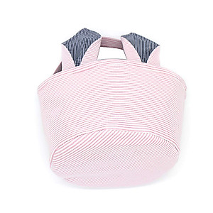 Easter Baskets Easter Bunny Ears Bags - Easter Egg Bunny Bucket for Kids (Pink)
