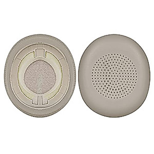 Geekria QuickFit Replacement Ear Pads for Jabra Evolve2 65 UC, Evolve2 65 MS, Evolve2 40 UC, Evolve2 40 MS, Elite 45h Headphones Ear Cushions, Headset Earpads, Ear Cups Cover Repair Parts (Beige)