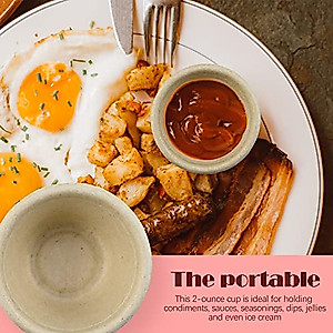 Cmkura 200 Pack 2oz Disposable Souffle Cups, Bagasse Fiber Souffle Cups Portion Cups Sample Cups Tasting Cups Condiment Cups for Salad Dressing Sauce Souffle and Salsa