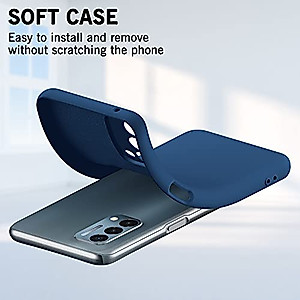 Foluu for OnePlus Nord N200 5G Case, Liquid Silicone Gel Rubber Bumper Case with Soft Microfiber Lining Cushion Slim Hard Shell Shockproof Protective Cover for OnePlus Nord N200 5G 2021 (Blue)