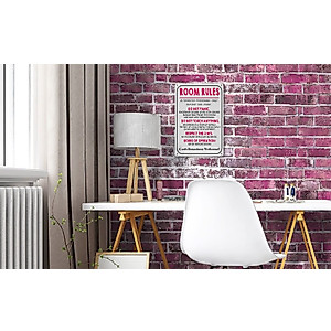 Room Rules Sign For Teen Girls Boy Bedroom/Gaming Room Door Decor Dorm Wall Accessories Cool Things, Funny Metal Tin Signs 12 X 8 In