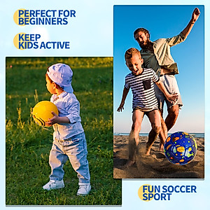 EVERICH TOY Pack of 2 Soccer Ball Size 2 Soccer Balls for Kids-Sport Ball for Toddlers-Backyard Lawn Sand Outdoor Toys for Boys and Girls,Including Pump