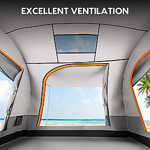 WASAGUN SUV Tent PU 2000mm Waterproof Rain Fly Car Tent for Camping Outdoor Travel Up to 6-8 Person Spacious Room 8.2 ft * 8.2 ft x 6.5 ft, Dusky