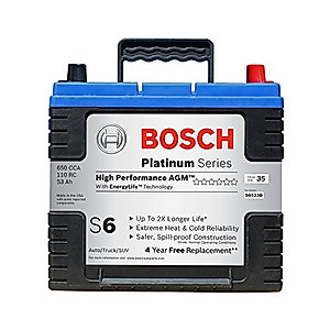 Bosch S6523B S6 Flat Plate AGM Battery