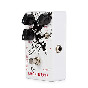 Caline Electric Guitar Effects Pedals Multi Distortion Leon Drive 9V DC White Central Station Guitar Pedal Bass Reverb Acoustic Preamp True Bypass CP-50 Guitarist Gifts