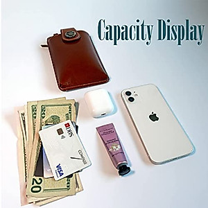 Small Crossbody Leather Cellphone Purses for Women Cowhide wallet shoulder tote with card holder and cash organizer Fashion Travel Designer handbags, phone bag, sunflower deco magnetic buckle - BLACK