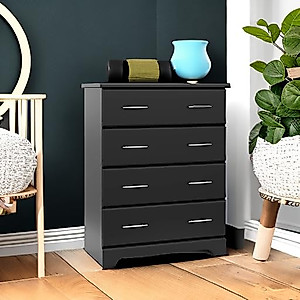 Storkcraft Brookside 4 Drawer Dresser (Black) – GREENGUARD Gold Certified, Dresser For Nursery, 4 Drawer Dresser, Kids Dresser, Nursery Dresser Drawer Organizer, Chest of Drawers