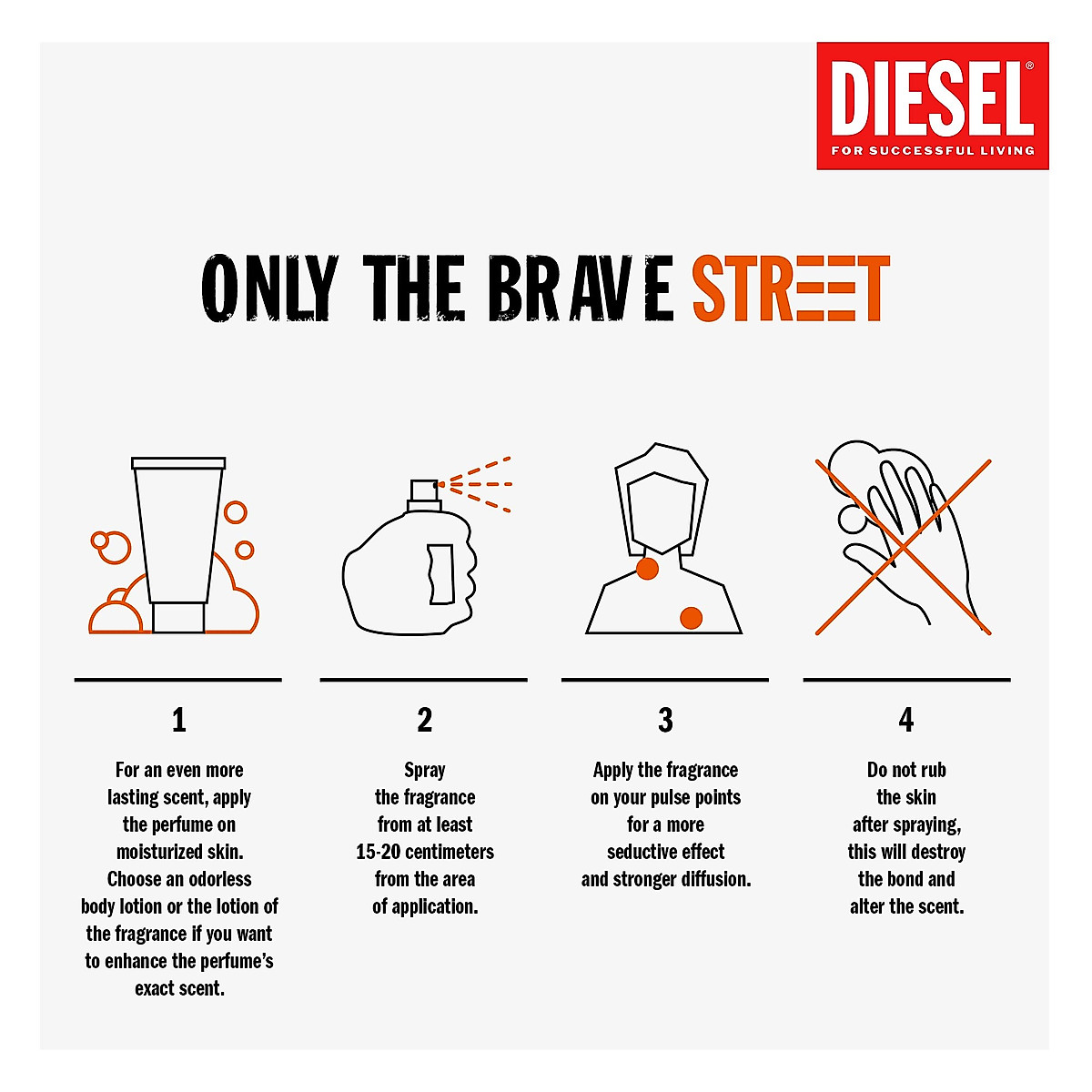 Diesel Only the Brave Street Eau de Toilette Spray Cologne for Men, 1.7 Fl. Oz.