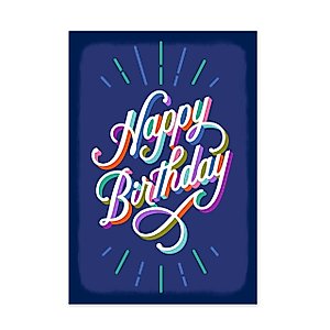 Hallmark Business Bulk 25 Pack Corporate Birthday Cards for Employees (Colorful Letters on Blue), 5 x 7 Cards, Message Inside, Envelopes Included