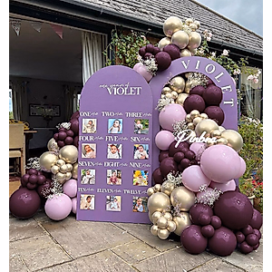 Burgundy Balloons Double Stuffed Dark Purple Balloon Garland Plum Balloons Different Sizes Maroon Mauve Magenta Balloon Arch Kit For Birthday Bridal Shower Wedding Anniversary Party Decorations