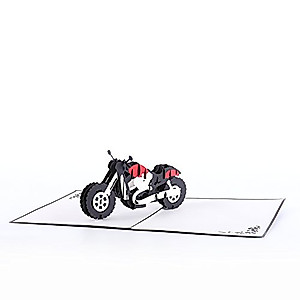 Liif Motorcycle Mania Father's Day Pop Up Card For All Occasions, Birthday, Father's Day Card, Happy Birthday Card For Dad, Boyfriend, Men, Congratulations Card, Retirement Card, Unique Gifts