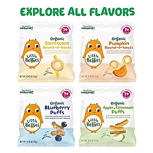 Little Bellies Organic Pumpkin Round-a-bouts, 0.42 Ounce Bag (Pack of 6)