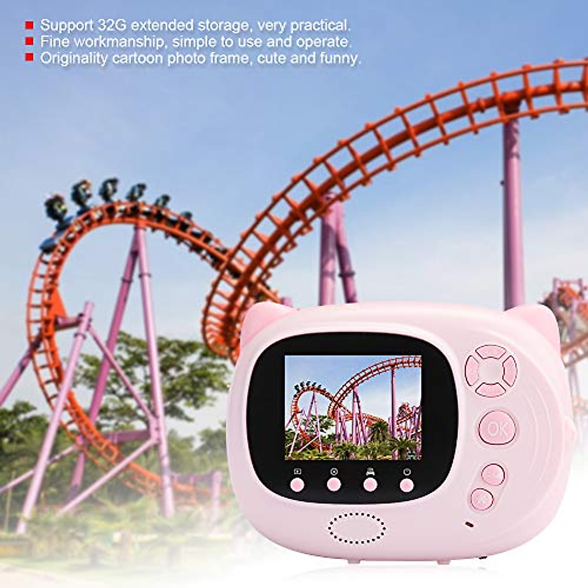 DAUERHAFT High Definition Camera, Micro Memory Card Kid Camera Cute and Funny Practical for Children Day and Children's Birthday Gifts