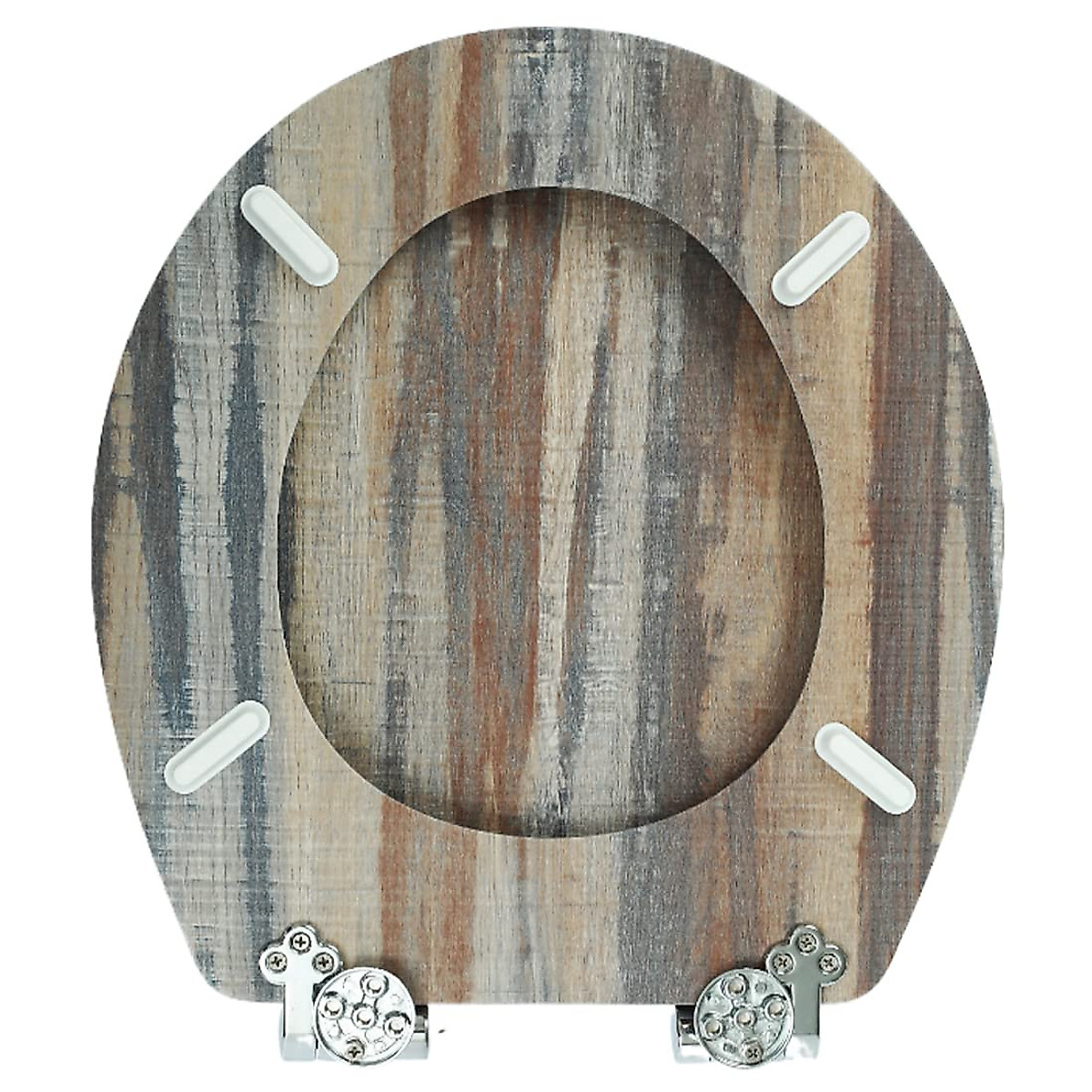 Nastarki Elongated Toilet Seat, Slow Close Wood Toilet Seats, Wooden Toilet Seats with Strong Alloy Hinges, Easy to Install and Clean