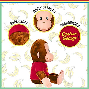 KIDS PREFERRED Curious George Monkey Plush - Classic George 16" Stuffed Animal (91721)