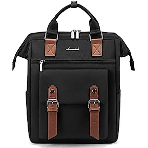 LOVEVOOK Mini Backpack for Women, Small Backpack Purse for Women Teen Girls, Cute Bookbag Fashion Daypacks for Shopping, Working or Dating, Black-Brown
