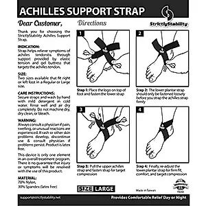 StrictlyStability Achilles Support Strap Brace (Large)