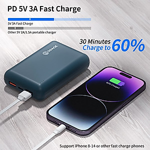 DOACE Portable Charger 20000mAh 5V/3A Power Bank with 18W Fast Charging for Heated Vest, Heated Jacket, Heated Pants, Outputs/Input Charger PD 22.5W Type-C for iPhone 13 Series, Samsung, Pad Mini