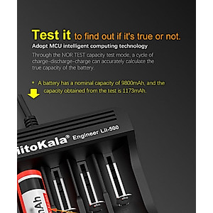 LiitoKala Lii-500 18650 Battery Charger Smart Universal Charger LCD Display for 26650 AA AAA Battery Touch Button LCD Display Test The Battery Capacit