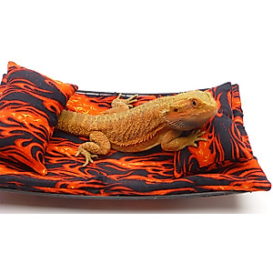 Chaise Lounge for Bearded Dragons, Flames Fabric