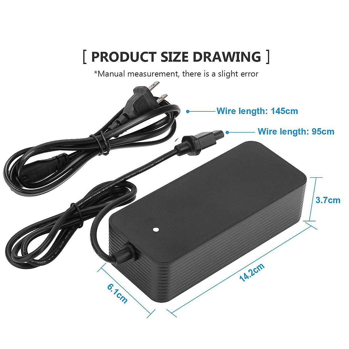 RidTianTek 53.5V 2A Charger for NIU KQi Air/KQi3/KQi3 Pro/KQi3 Max/KQi3 Sport/KQi2/KQi2 Pro, 46.8V Battery Charger for NIU Electric Scooter Accessories, Scooter Battery Power Adapter Fast Charger