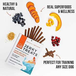 Wild Nature Chicken Jerky for Dogs Sticks | Made in The USA Only | Healthy, All-Natural Chicken Jerky Dog Treats | High Protein, Soft Dog Jerky Treats | Grain Free Superfoods | Perfect Training Treats