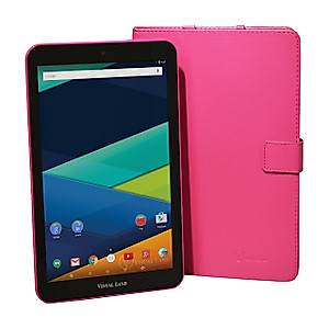 Visual Land Prestige Elite 10QS - 10.1" QuadCore Lollipop 5.0 Android Tablet with Keyboard Case, 16GB, IPS 1280x800 HD Screen, WiFi, Bluetooth ( Magenta )