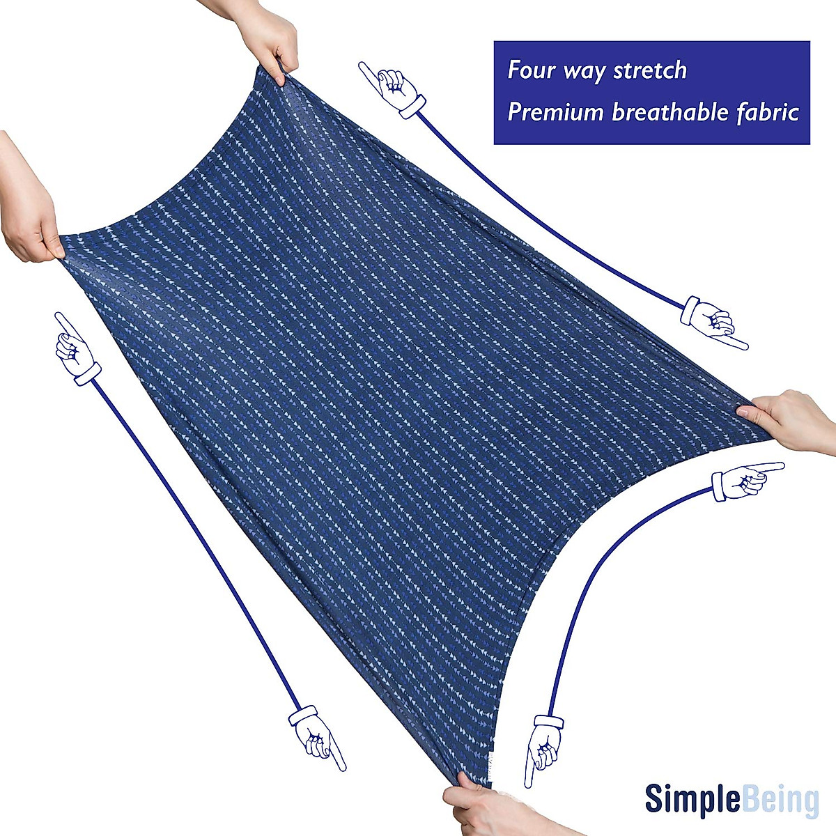 Simple Being Baby Car Seat Canopy Covers (2 Pack) for Newborns, Soft and Stretchy Covers for Moms (Geometrics)