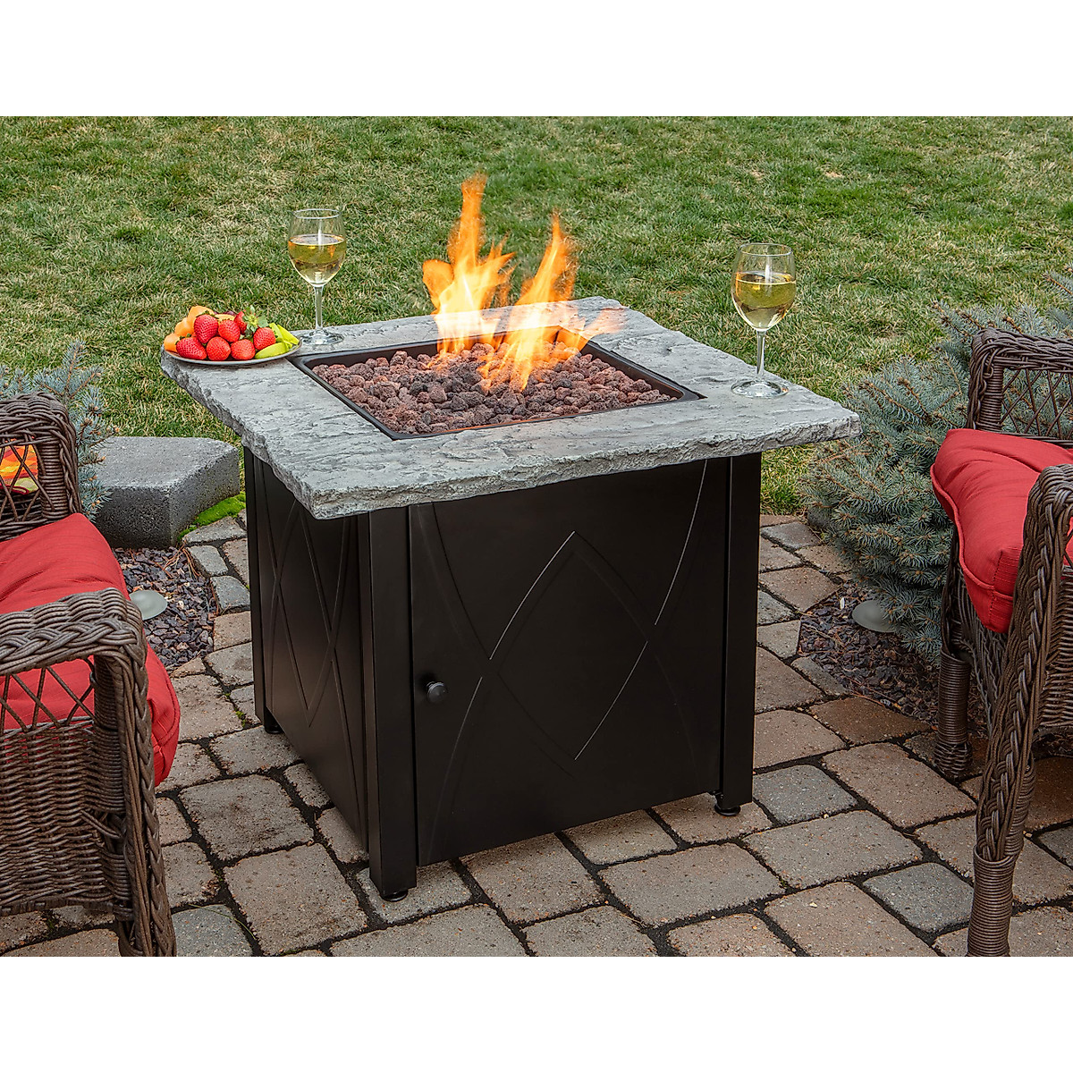 Endless Summer GAD1445DH Propane Gas Outdoor Fire Table, Brown