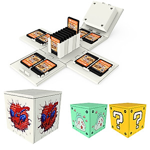 UFOPETIE Game Storage Box Cube for Switch Game Cards Spider-Man Games Cube up to 16 Games,Foldable Nintendo Switch Game Card Case Cube for Nintendo Switch Game Storage Box