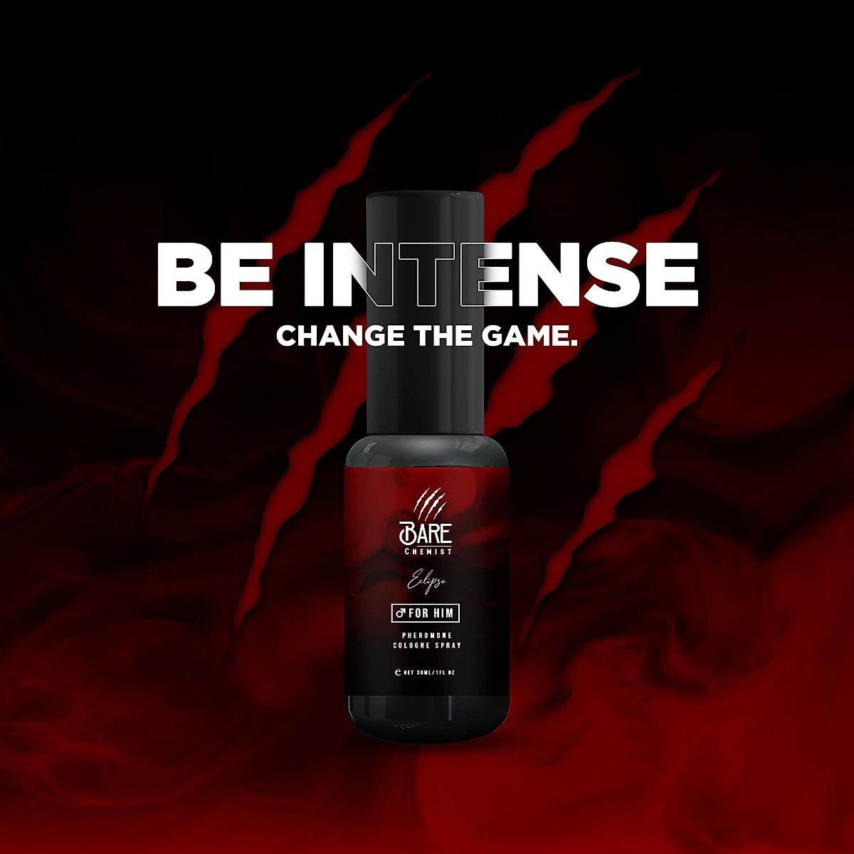 Bare Chemist Eclipse Pheromone Cologne for Him - [Attraction Formula] Pheromone Perfume Oil Spray for Men 1oz.