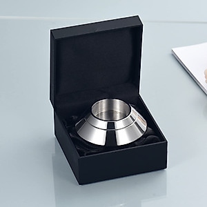 shajwo Cremation Urn for Human Ashes Stainless Steel Candle Ash Holder Keepsake Urn for Ashes Candlestick Mini Funeral Urns for Pet Ashes,Silver