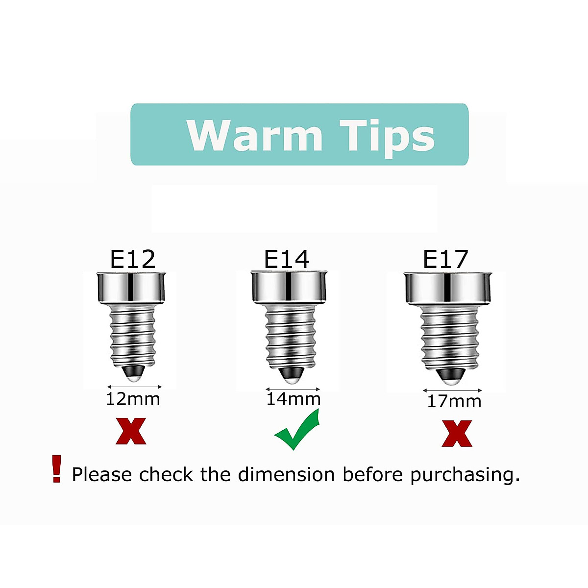 Lamsky E14 LED Bulb Dimmable,110V 400LM 40W Equivalent Daylight White 5000K,E14 European Base Candelabra LED Bulbs,C35 Clear Glass Torpedo Shape Bullet Top(12-Pack)