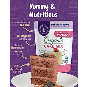 APRON HEROES - Organic Cake Mix, Chocolate, Vanilla, No Artificial Flavors, Homemade Taste, Delicious, Organic, & Natural Ingredients, Baking Mix, Cupcake Mix and, Cake Mix, Organic Food