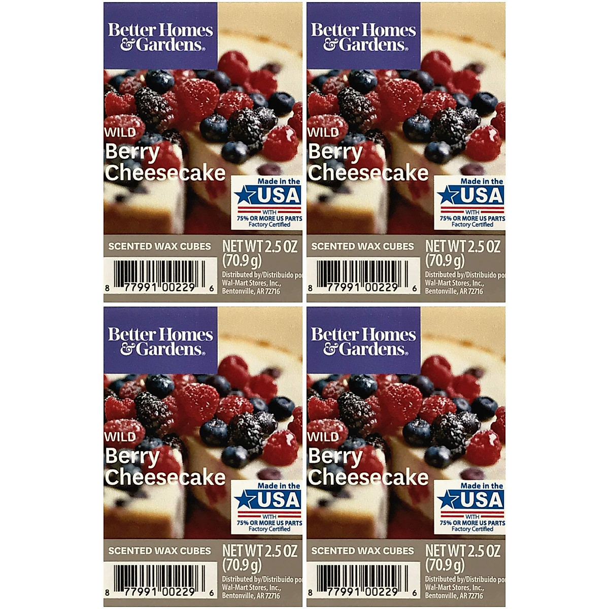Better Homes and Gardens Wild Berry Cheesecake Wax Cubes - 4-Pack