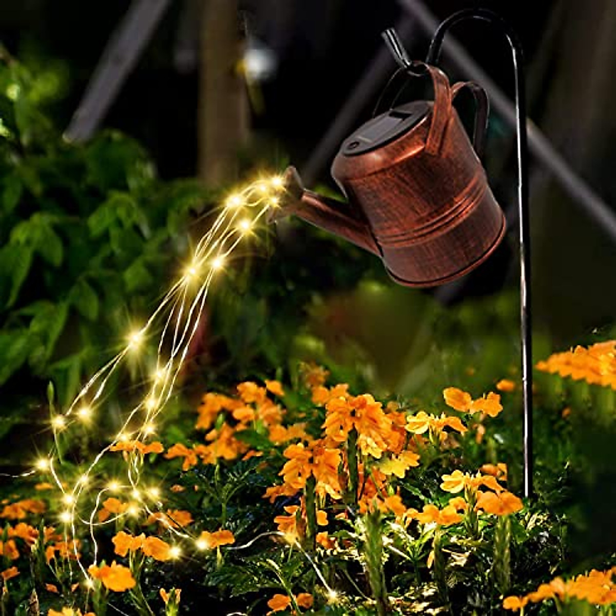 HDOOMN Solar Fairy Watering Can Lights - LED Garden Shower Art Light Decoration Waterproof Strip Lights for Outdoors Lamp Outdoor Star String Lights for Home Pathway Patio Yard Festoon Flash