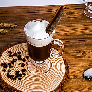 UMEIED 8oz Coffee Mugs, Glass Irish Coffee Cup, Set of 6