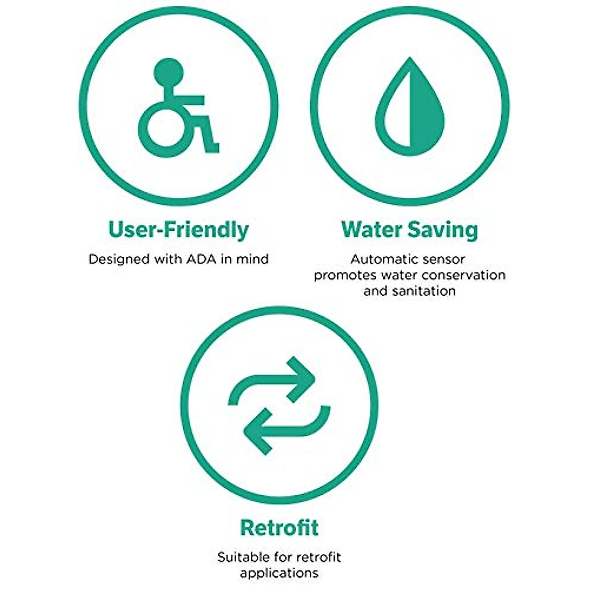 Zurn ZERK-CCP E-Z AquaSense E-Z Flush Retrofit Kit with Complete Plastic Cover in Chrome