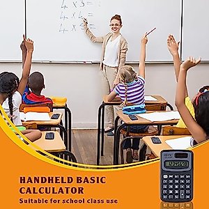 Zuhal 50 Pcs Mini Calculator Pocket Size Calculator Bulk, 4 Function Calculator Small Battery Powered 8 Digit Display Basic Calculator with Button Battery for Office Home School Teacher Students