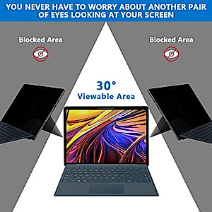 Laptop Privacy Screen Microsoft Surface Pro 7 Plus/7/6/5/4/3 th Gen 12.3 inch,Removable Privacy Screen Filter (for Surface Pro 7+/7/6/5/4 Privacy Screen Protector),-Anti Blue Light/Anti-Glare