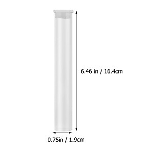 LIOOBO Clear PVC Tube: 6 Pack Acrylic Tubes with Caps, Empty Tube Packaging with Cap, Bead Craft Supply Storage